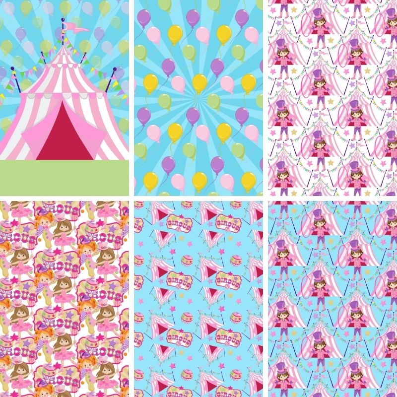 Pink Circus Patterns – Jersey Print Factory