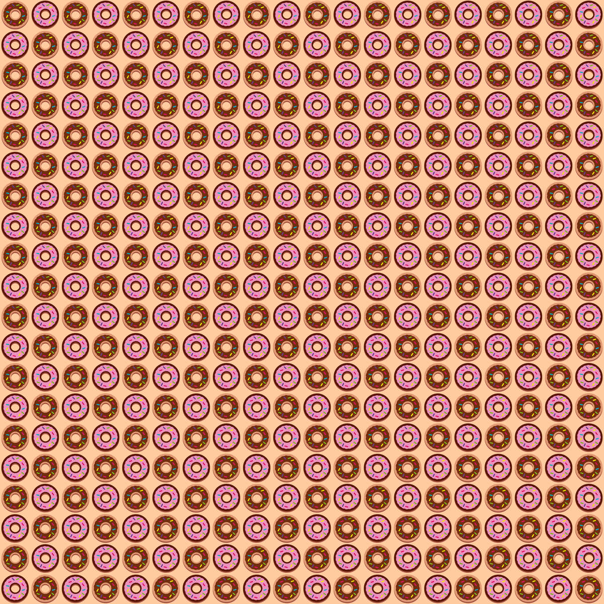 Donut Patterns on Cream Color Fabric D1358 – Jersey Print Factory