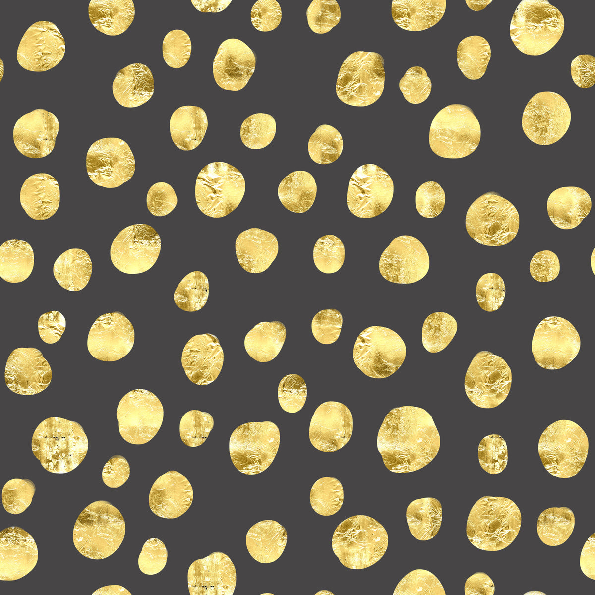 Gold Round Patterns on Dark Brown Fabric E1463 – Jersey Print Factory