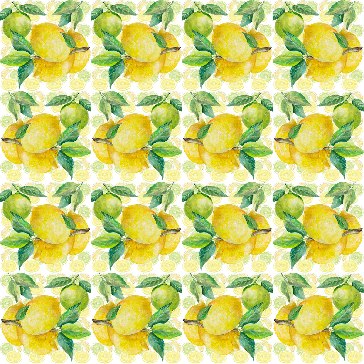 Lemon Patterns on White Fabric D1253 – Jersey Print Factory