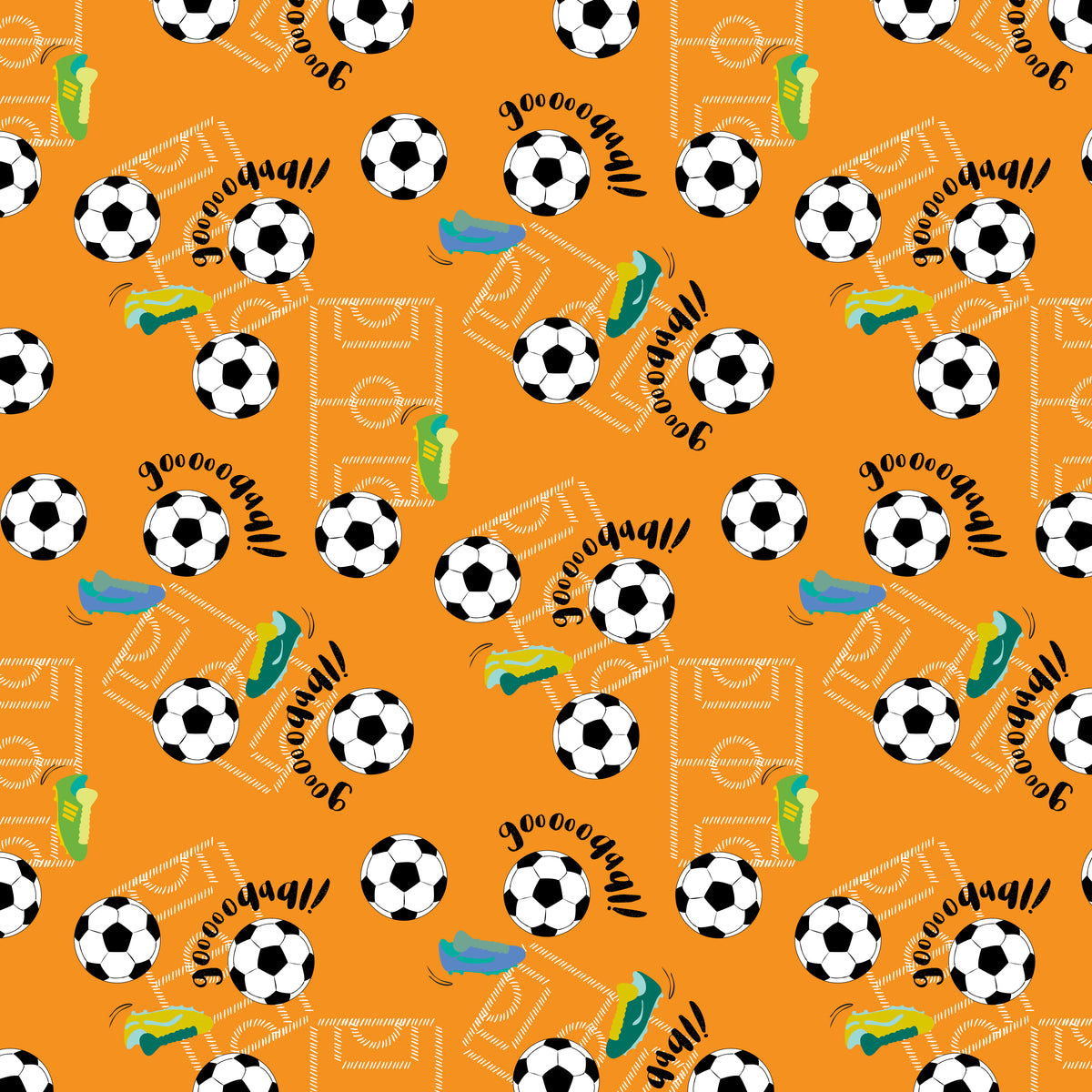 soccer ball, cleats and carped field designs in fabric DS1748 – Jersey ...